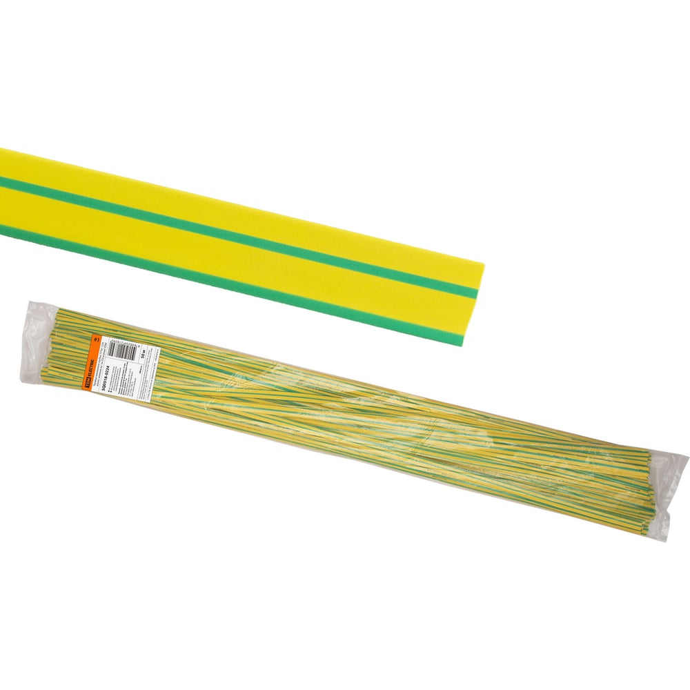 Термоусаживаемая трубка TDM ELECTRIC ТУТнг 12/6 желто-зеленая по 1м 50 ...