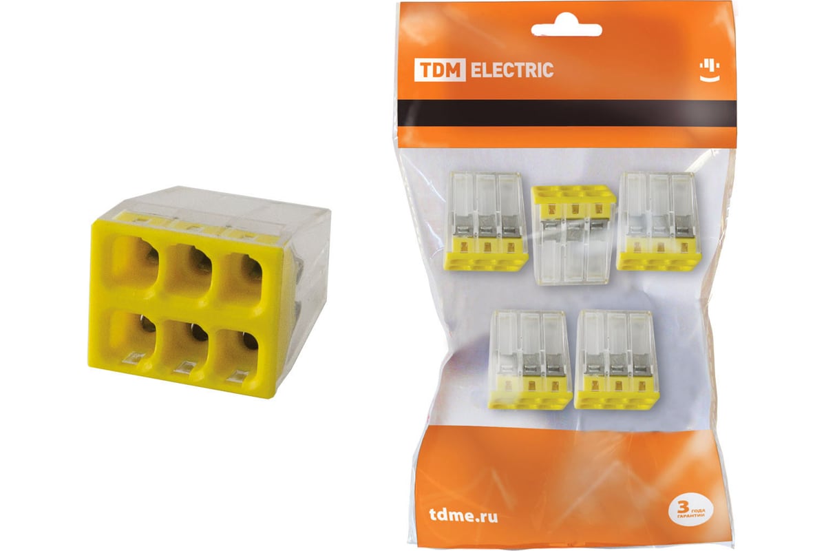 Строительно-монтажная клемма TDM ELECTRIC КБМ-2273-246 2,5мм2 с пастой ...