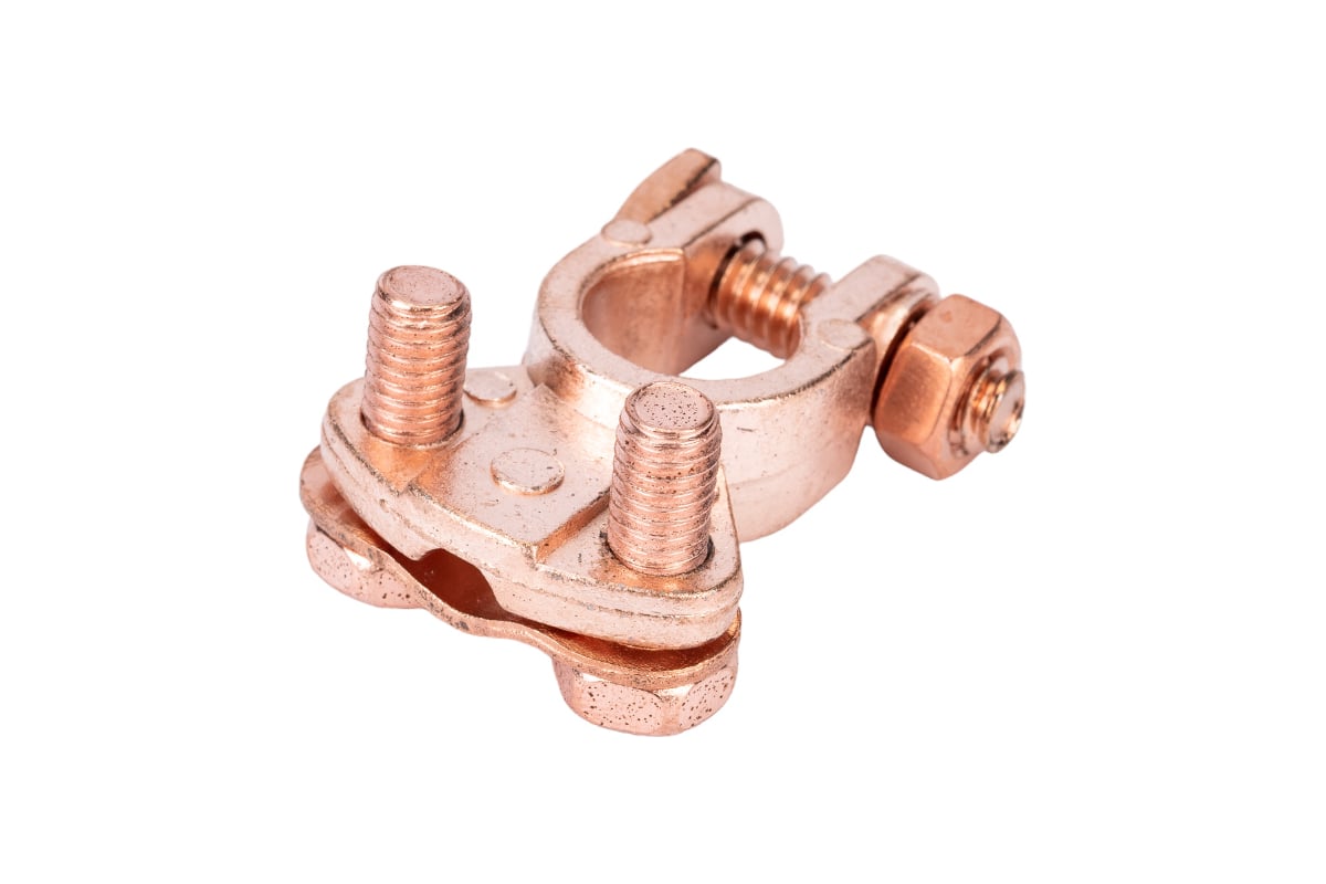 Клеммы АКБ в комплекте StartVOLT латунь, прижимная планка до 50 мм Asia type 3 SBT 006 ...