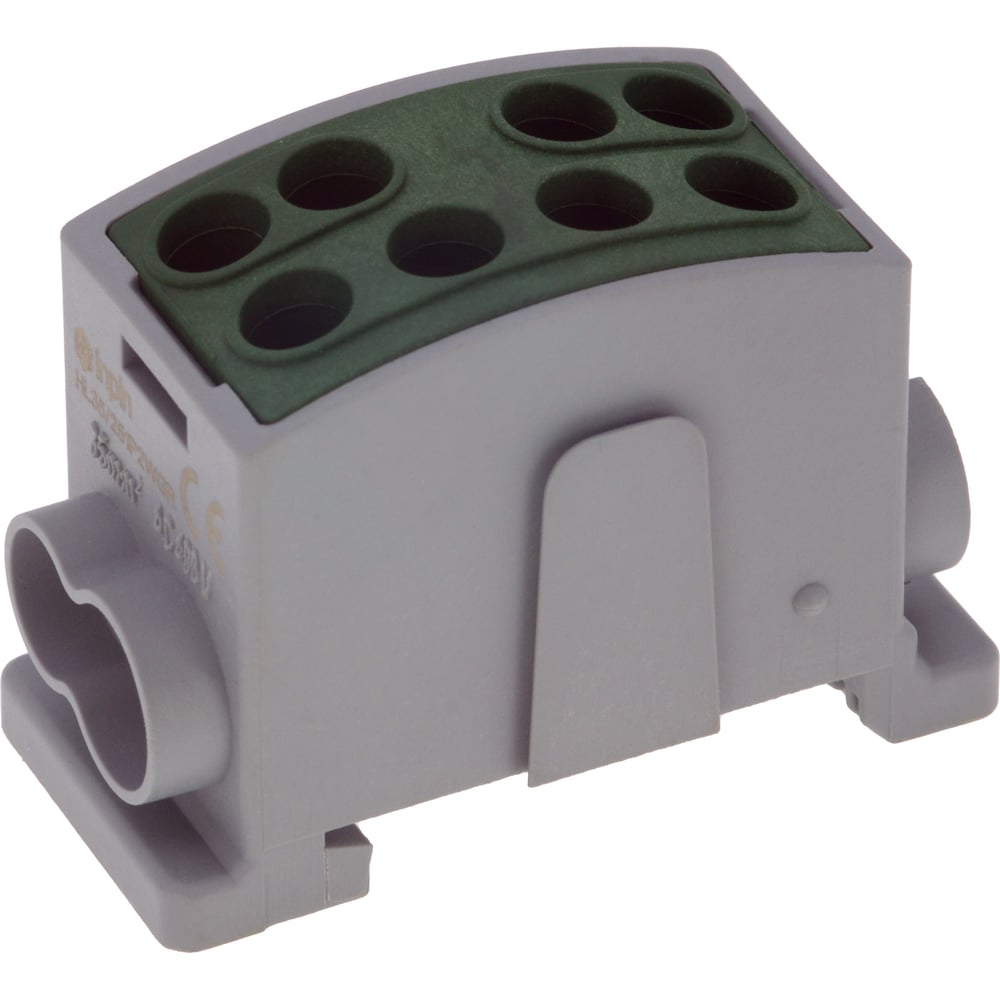 Клемма INPIN 4 подключения 2,5-25мм2 1000V 125А зеленая HL35/251P2WGR ...