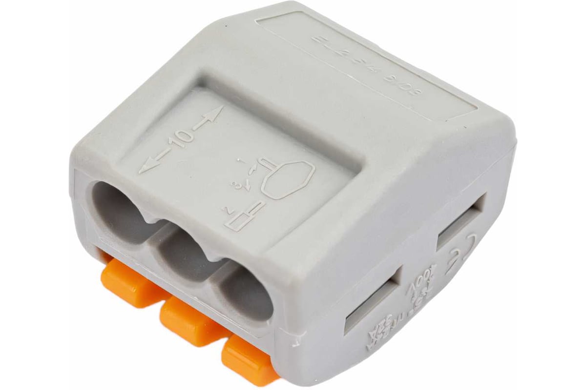 Строительно-монтажная клемма (СМК) ЭРА NO-222-23 модель 413, с рычагом ...