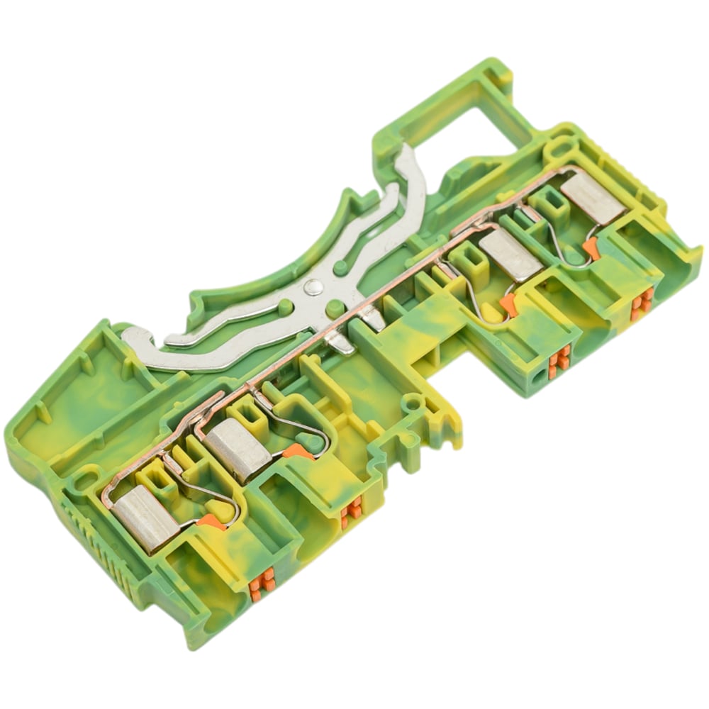 Клемма на дин-рейку Degson, 2.5 кв.мм, push-in, земля, 50 штук DS2.5-QU-PE-01P-1C-00Z(H ...