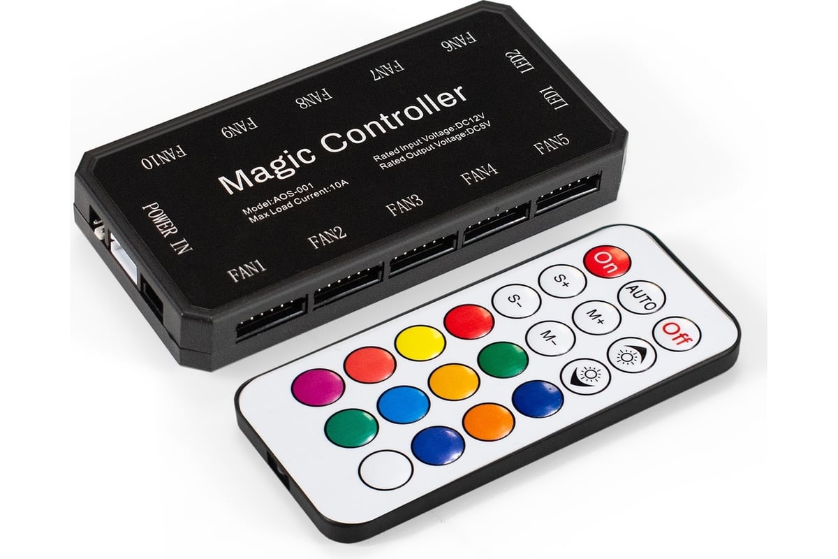 Контроллер-хаб с пультом управления ExeGate EXH6P.ARGB для вентиляторов ...