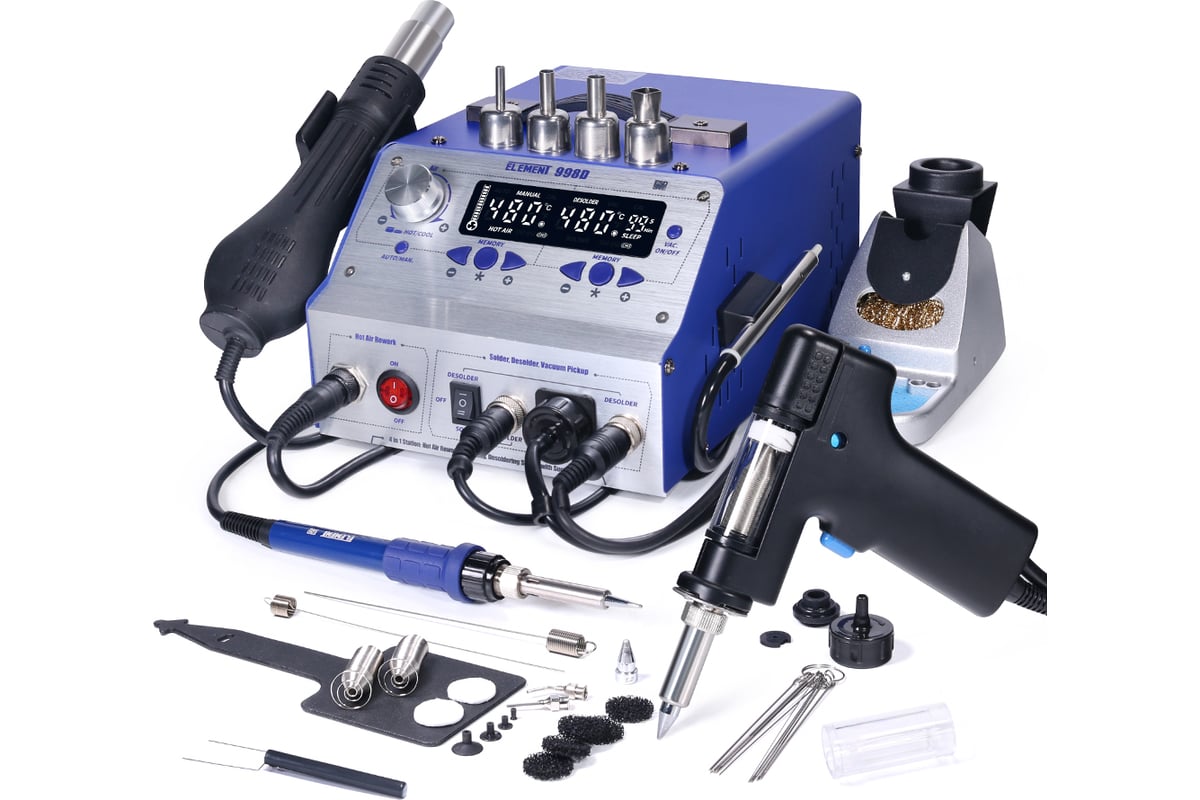 Паяльная станцияELEMENT 998D 3в1 профессиональная 19910 - выгодная цена ...