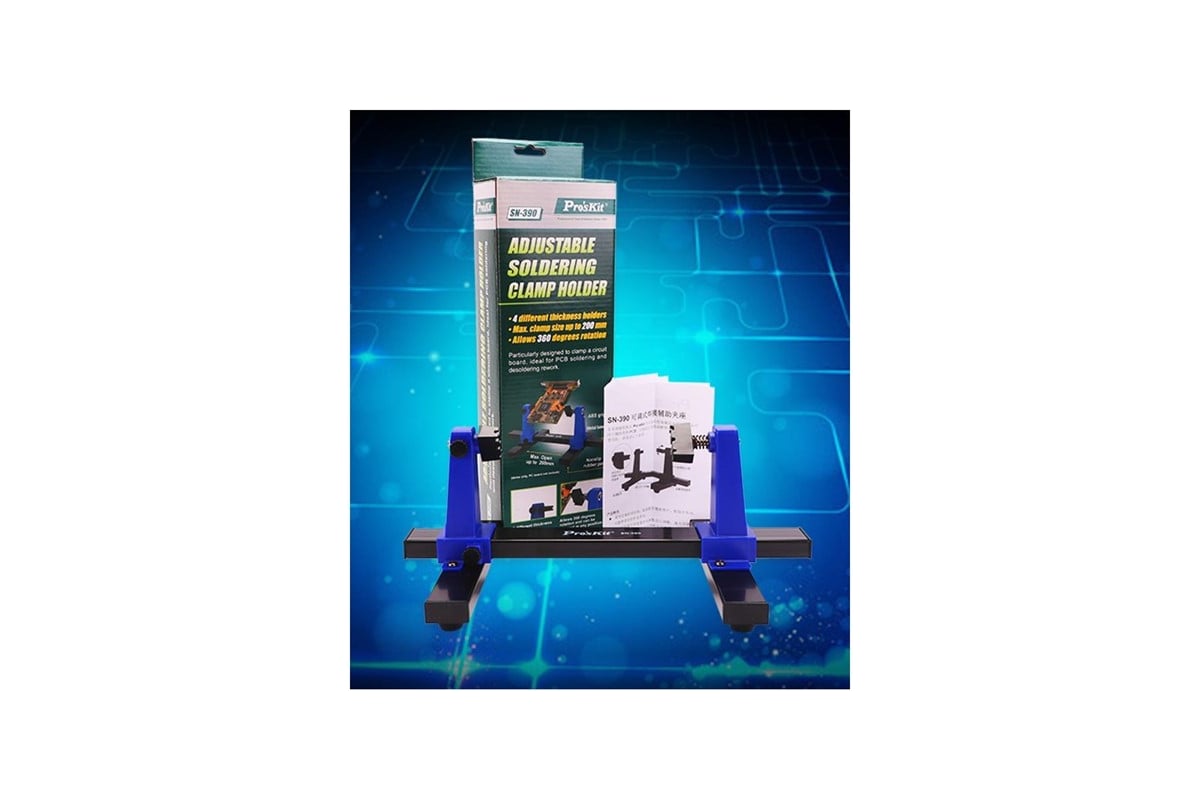 Регулируемый держатель печатных плат Pro'sKit SN-390 00380193 ...