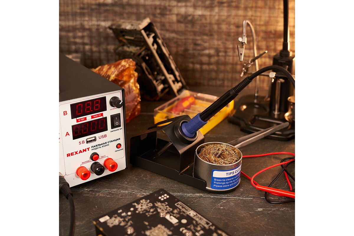 Паяльная станция REXANT R5000 12-0729 - выгодная цена, отзывы, характеристики, 1 видео, фото ...