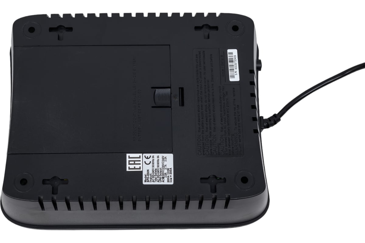 Источник бесперебойного питания Powercom Back-UPS SPIDER, OffLine, 850VA / 510W, Tower, Schuko ...