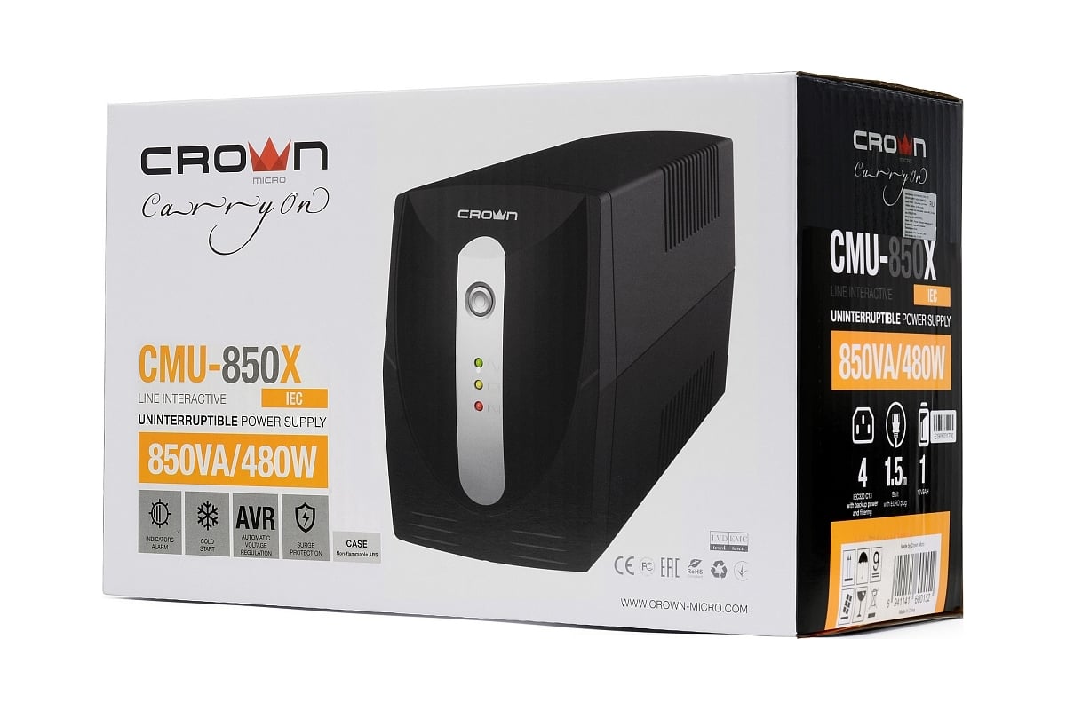 Источник бесперебойного питания Crown MICRO CMU-850XIEC - выгодная цена ...