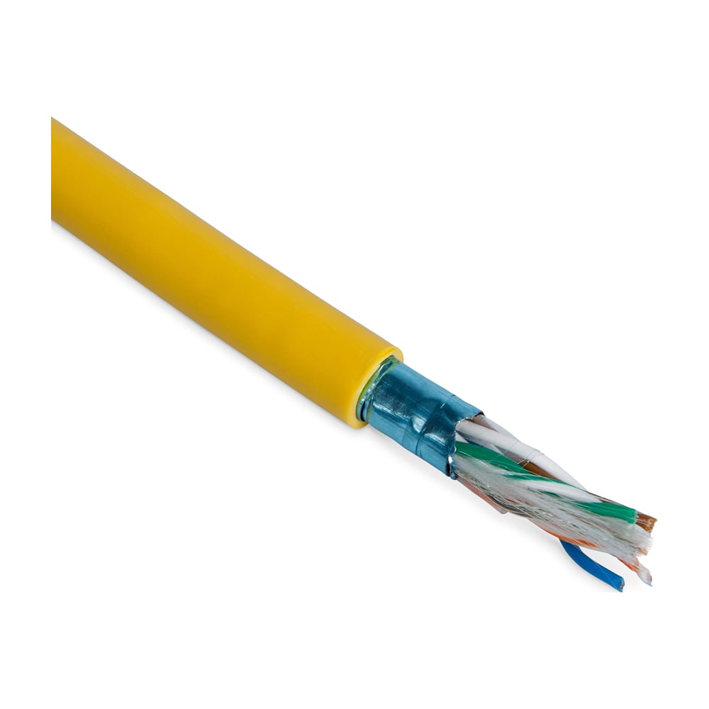 Кабель Hyperline FUTP4-C5E-P26-IN-PVC-YL-100 100 м, витая пара, экранированная F/UTP, категории ...
