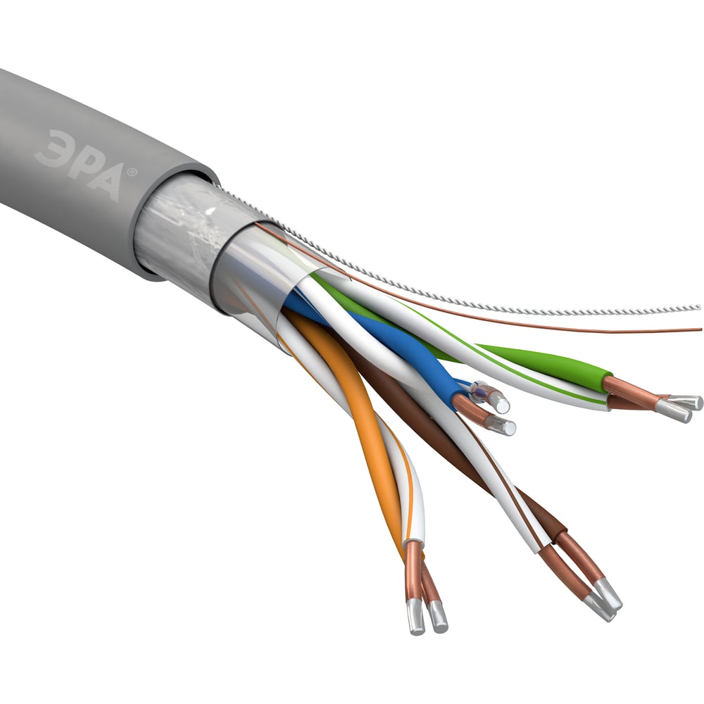 Кабель ЭРА витая пара F/UTP 4x2x24AWG Cat5e CU PVC 305 м SIMPLE ...