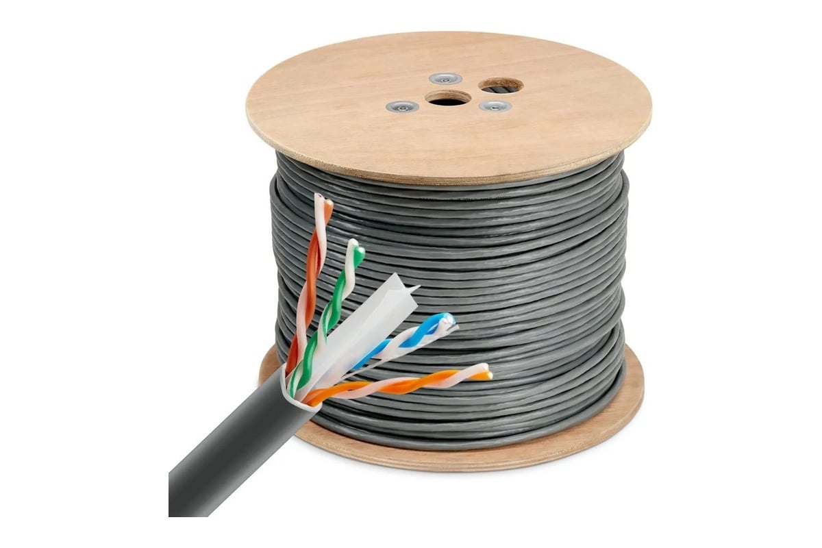 Кабель сетевой BURO UTP 4 пары cat6 solid 0.55мм Cu 305м серый 1505303 ...