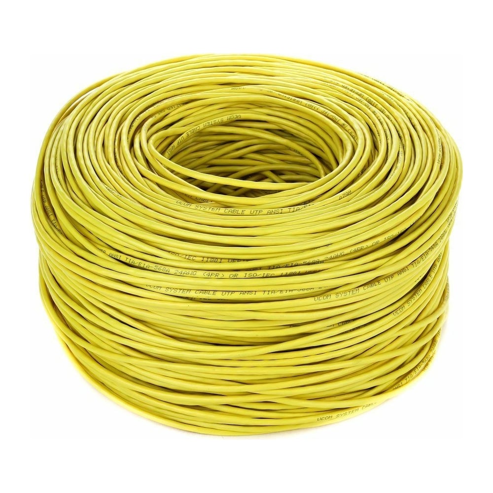 Кабель VCOM UTP 4 пары, категории 5е /бухта 305м/, желтый p/n: VNC1100 ...