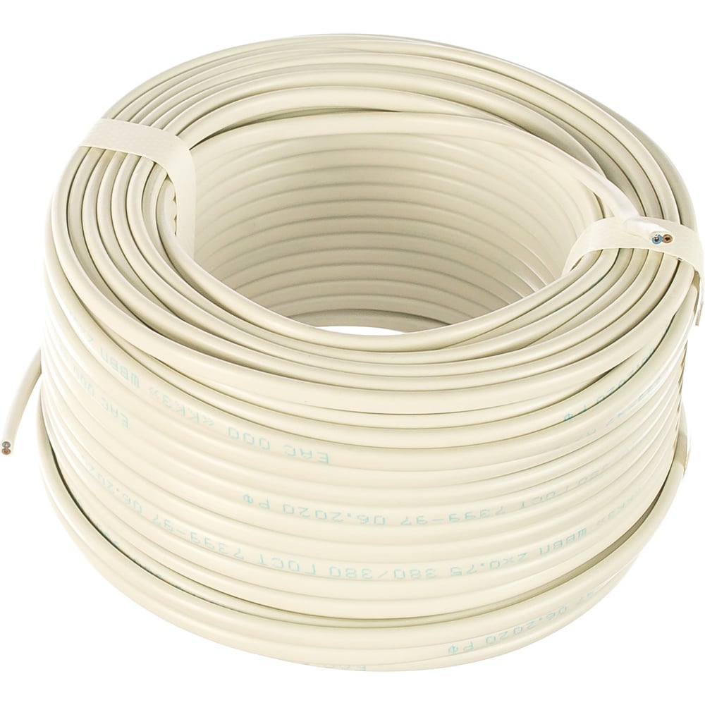 Провод REXANT ШВВП 2х0,75 мм2, 50 м, ГОСТ 7399-97 01-8086-50 - выгодная ...