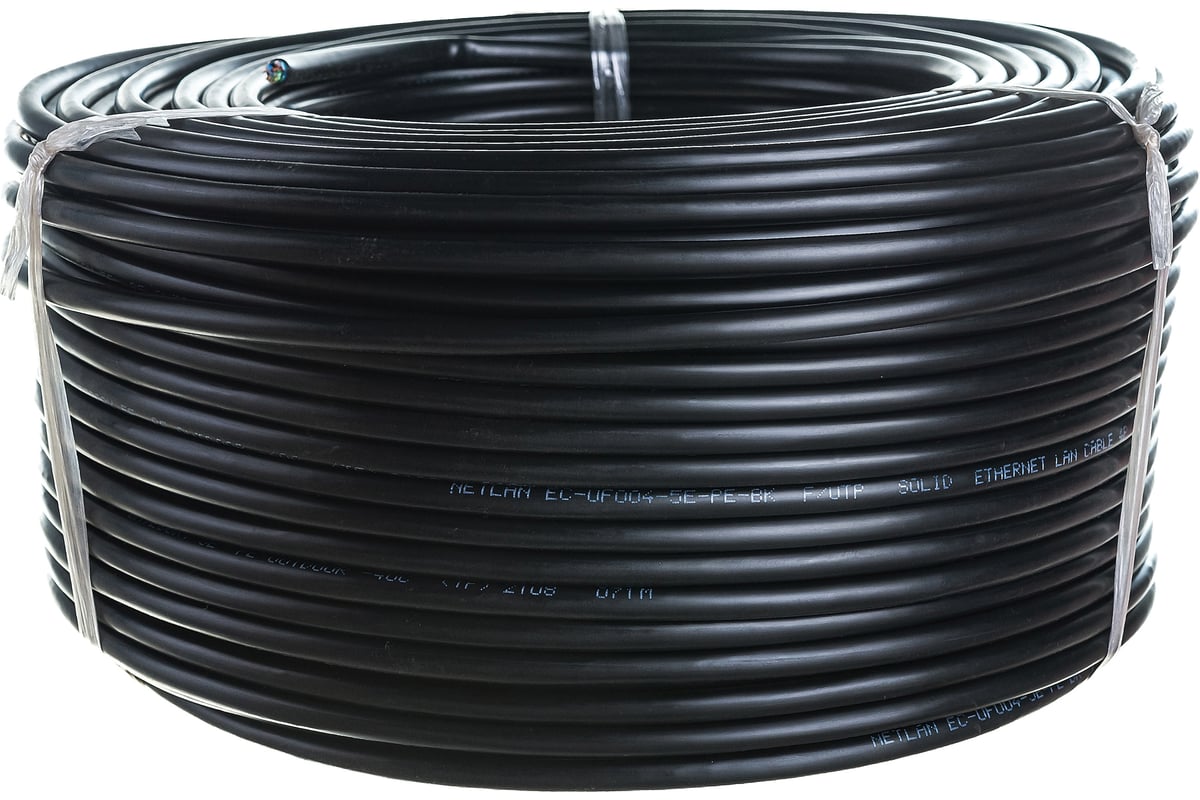 Кабель NETLAN F/UTP 4 пары, категория 5e, внешний, PE до -40C, черный ...