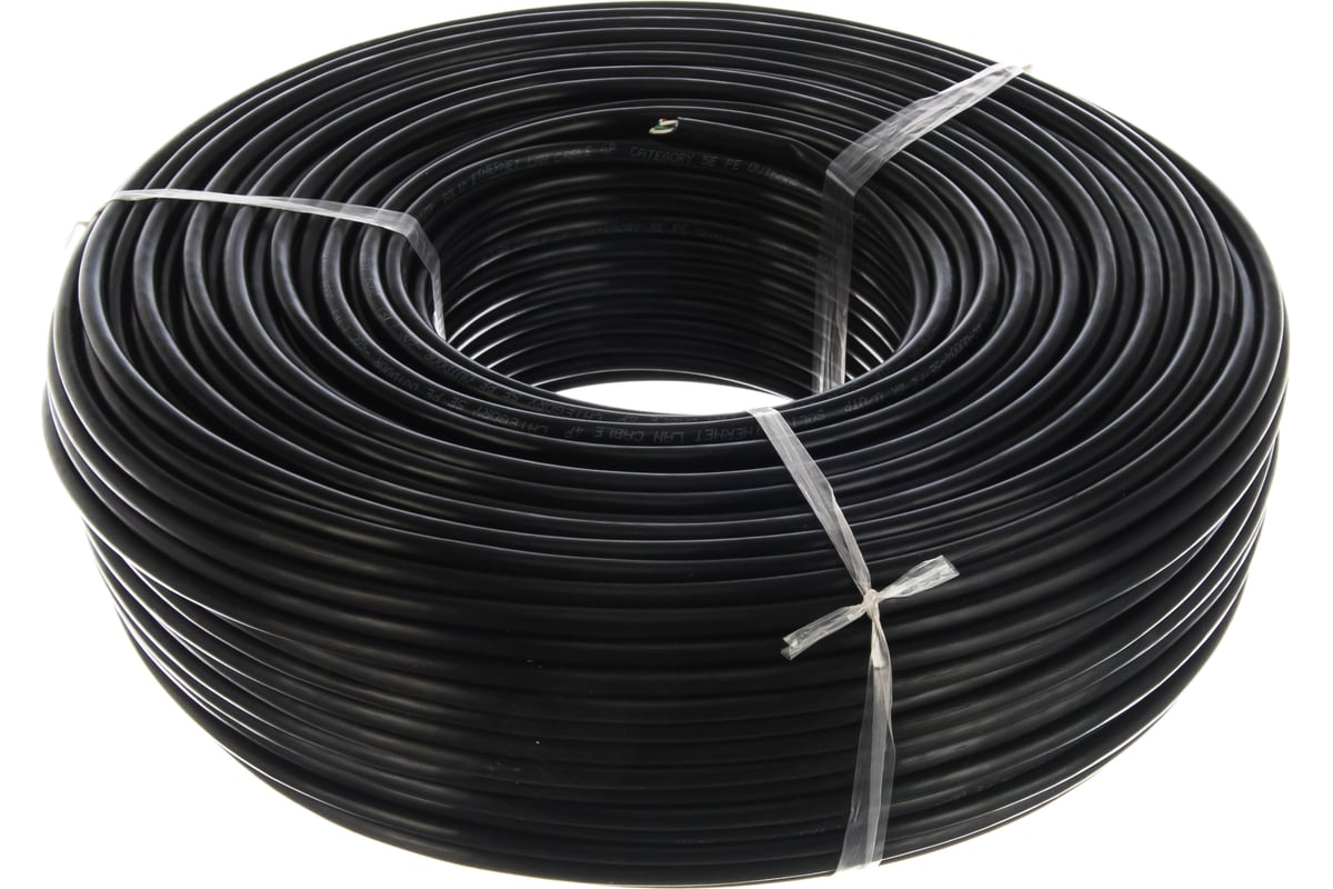 Кабель NETLAN U/UTP 4 пары, категория 5e, внешний, PE до -40C, черный ...