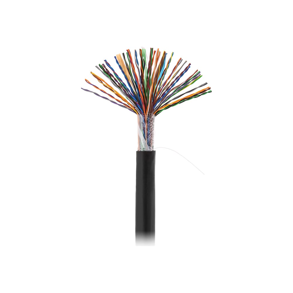 Кабель NETLAN U/UTP 50 пар, категория 5, внешний, PE до -40C, черный ...