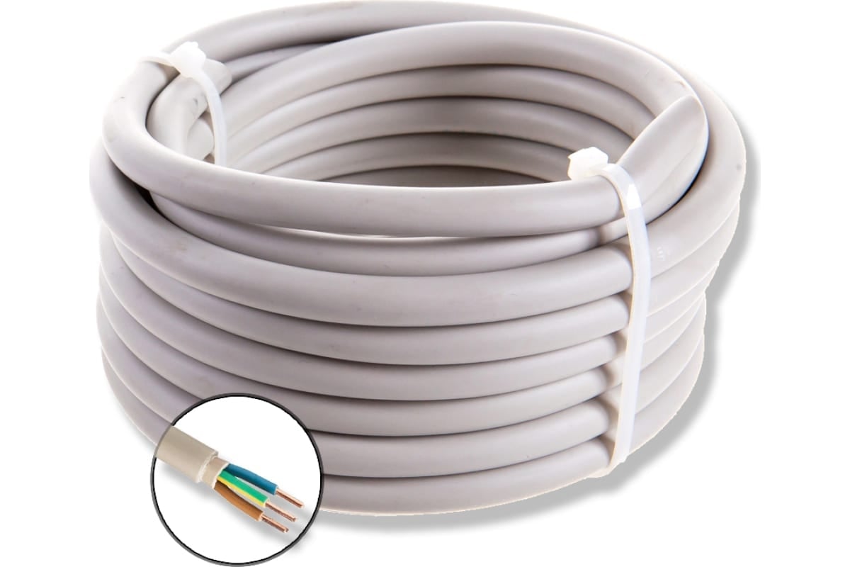 Кабель силовой ПРОВОДНИК круглый NYM 3x10 мм2 5м OZ71728L5 - выгодная ...