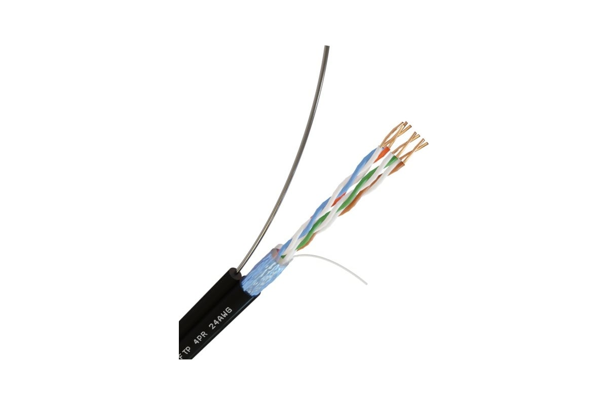 Кабель Netlink с одножильным тросом NL-CU FTP 4PR 24 AWG CAT5e 305м ...