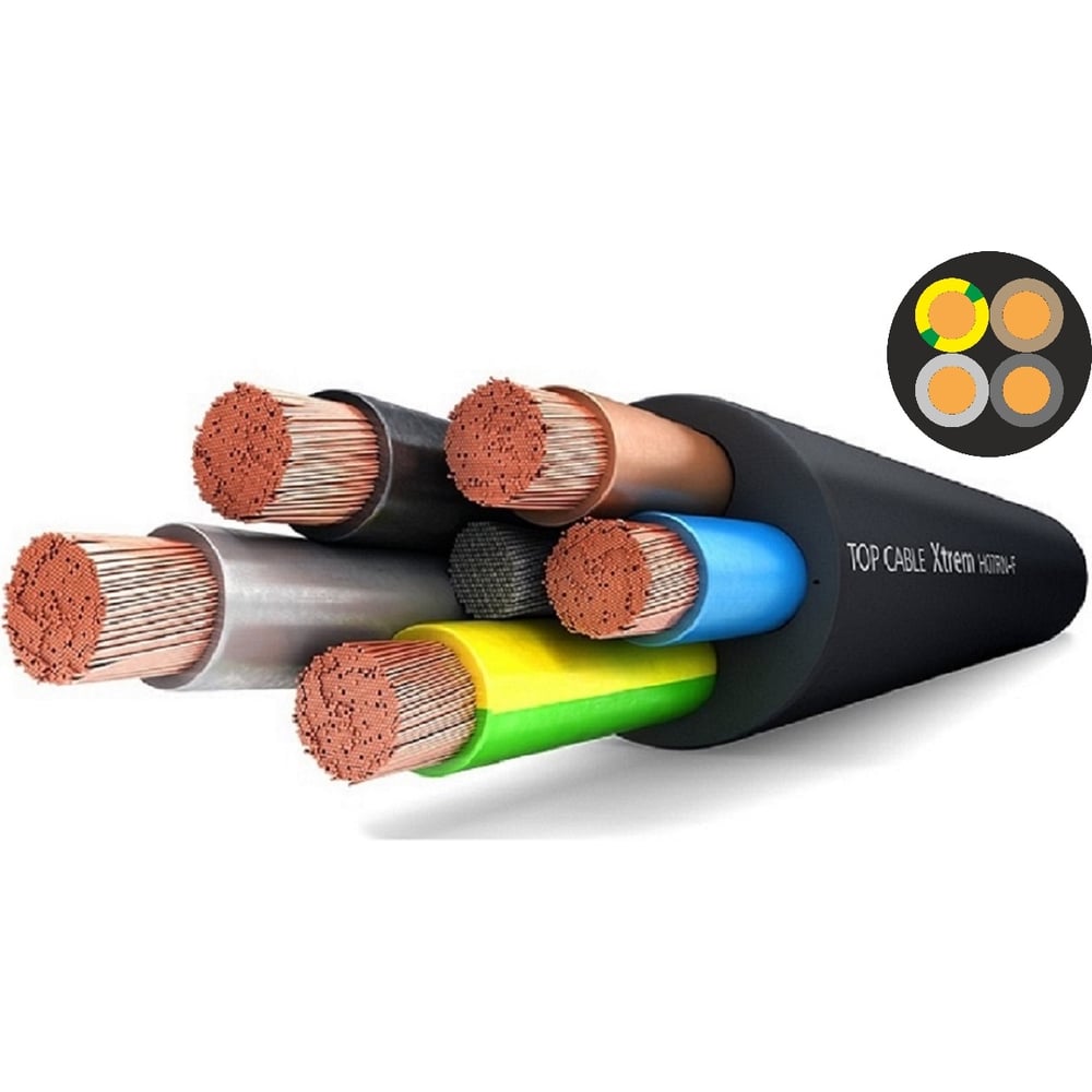 Силовой гибкий кабель с изоляцией Top Cable XTREM H07RN-F 4х1,5 0,6 1kV ...