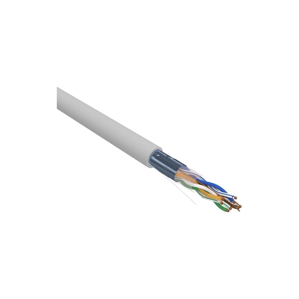 Кабель REXANT витая пара, F/UTP, CAT 5e, ZH нг(А)-HF, 4x2х0,52мм, 24AWG, INDOOR, SOLID, серый ...