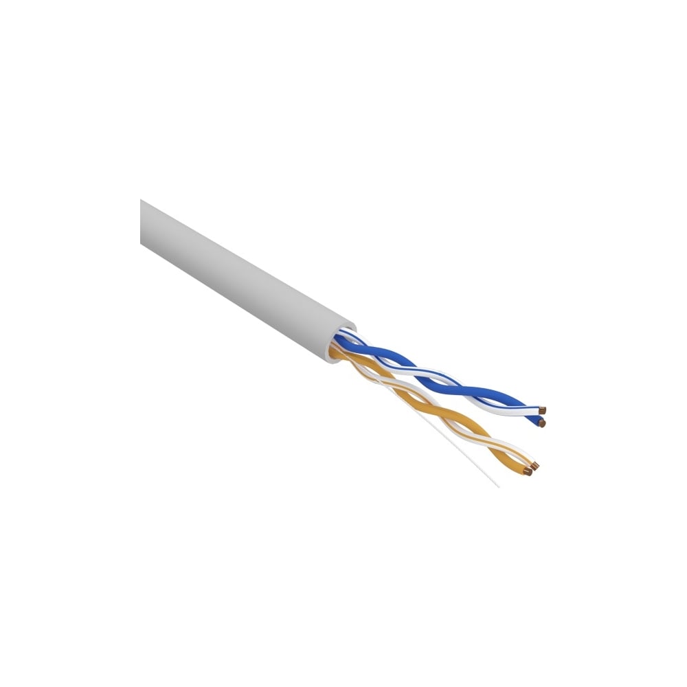 Кабель Rexant витая пара U Utp Cat 5e Zh нг А Hf 2x2х0 52мм 24awg Indoor Solid серый