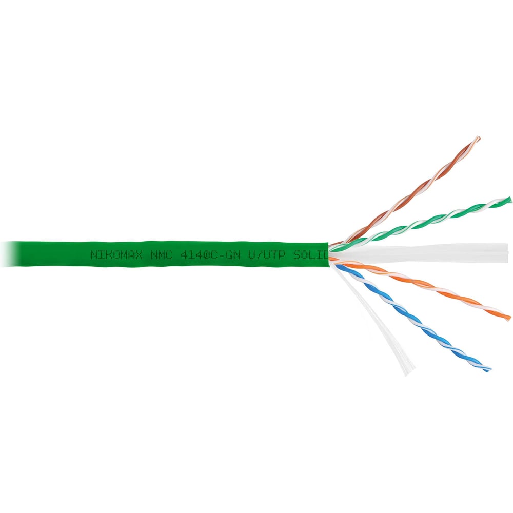 Кабель NIKOMAX U/UTP 4 пары, Кат.6 (Класс E), тест по ISO/IEC, 250МГц ...