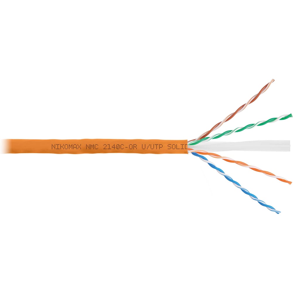 Кабель NIKOMAX U/UTP 4 пары, Кат.6 (Класс E), тест по ISO/IEC, 250МГц ...