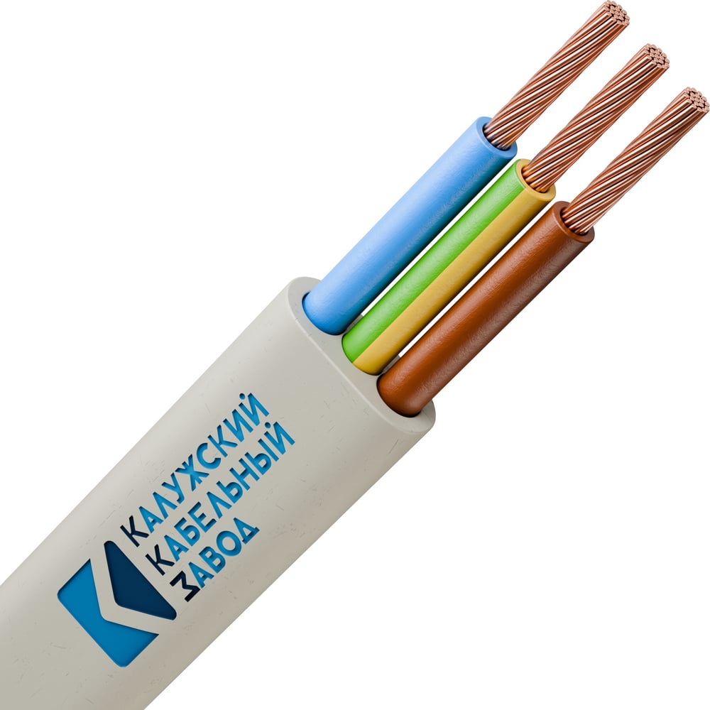 Провод ККЗ ШВВП 3х0,75 мм² 200 м белый 01-8088-2 KKZ40-00000392 ...