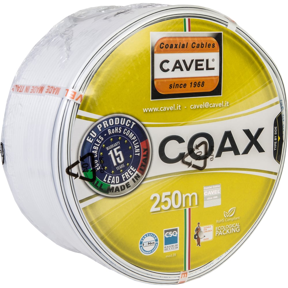 Коаксиальный кабель CAVEL SAT703B_NEC 250м, 75 Ом, 1,13 мм Cu, CuSn 45% ...