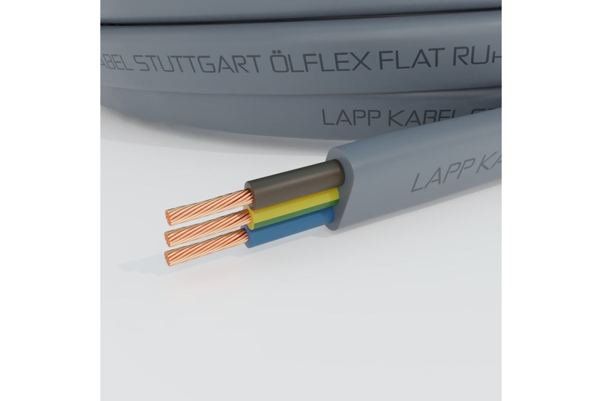 Кабель LAPP FLEXICORE FLAT RU нг(А)-LS 3G0,75 20м 3120000177 - выгодная цена, отзывы ...
