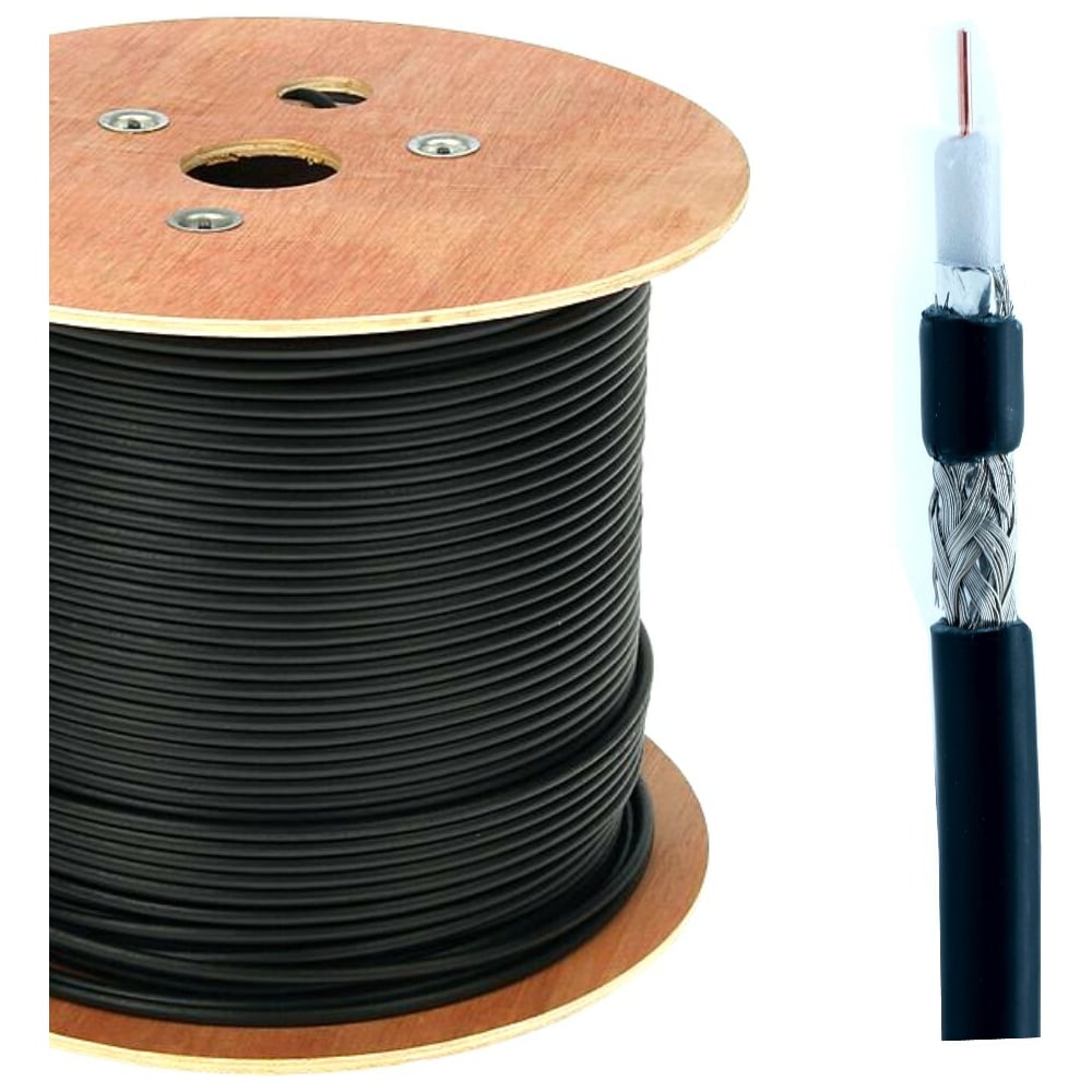 Коаксиальный видео кабель Novacord HD PRO, структура 1.0/4.8, двойной ...