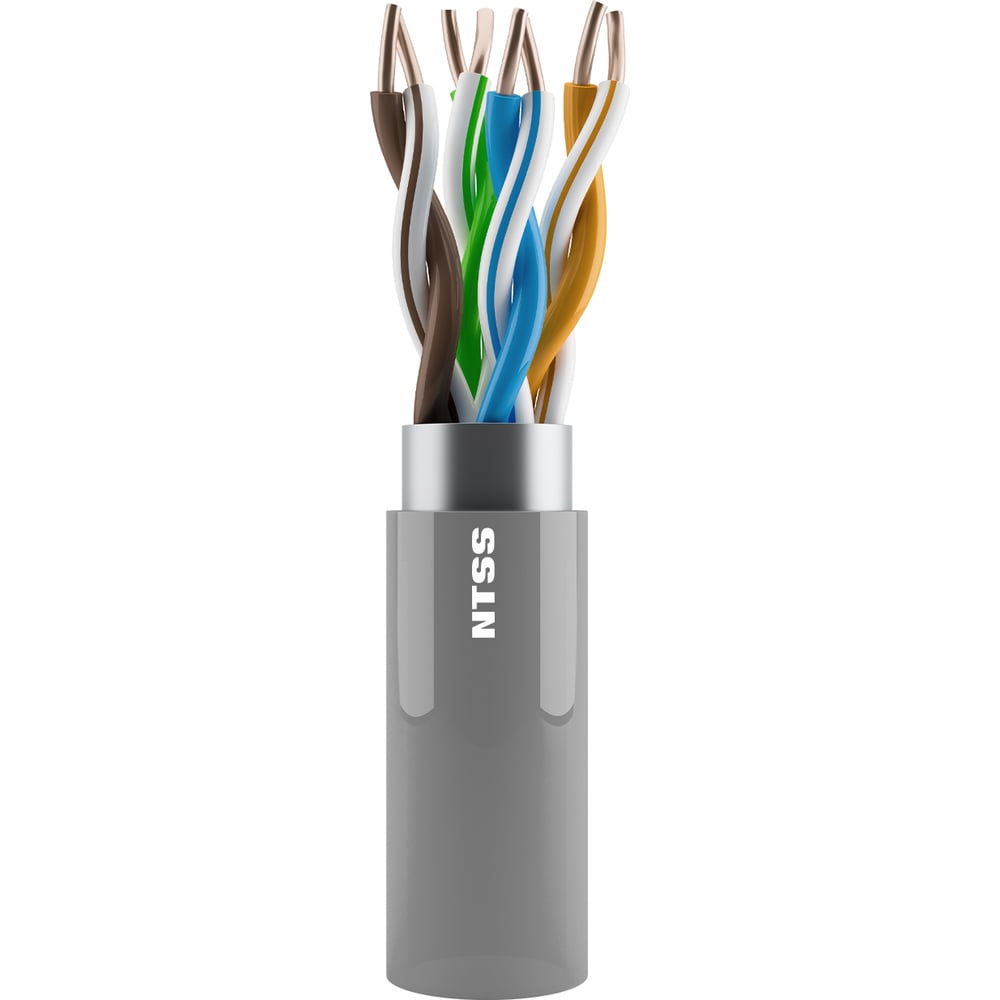 Кабель витая пара NTSS F/UTP 5e 4 пары одножильный 24AWG медь 305м внутренний нг(А)-HF (LSZH ...