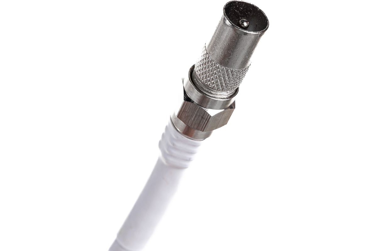 Коаксиальный кабель DORI RG-6 на F-разъёмах 5 м + переходник на TV ...