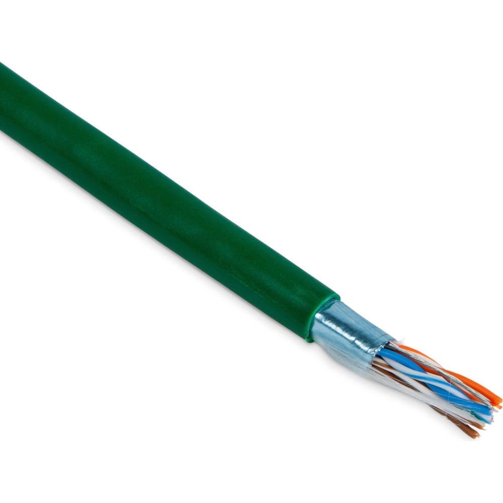 Кабель витая пара Hyperline FUTP4-C5E-P26-IN-PVC-GN-100 (100 м ...