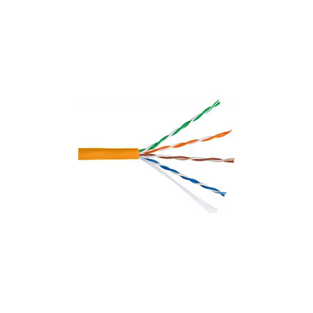 Кабель U Utp 4 пары Кат 5e Класс D 100МГц одножильный медный внутренний Lszh нг B Hf