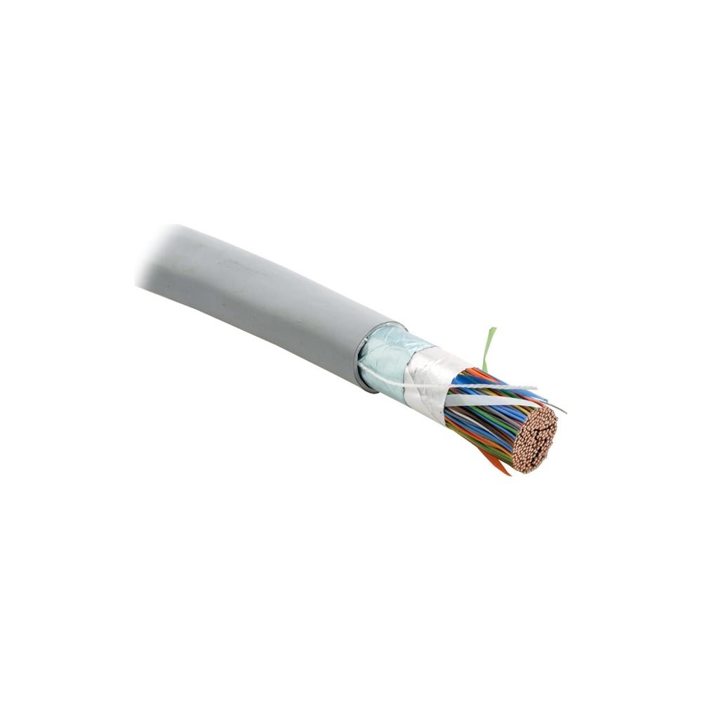 Экранированный кабель витая пара Hyperline FUTP100-C3-S24-IN-PVC-GY F ...