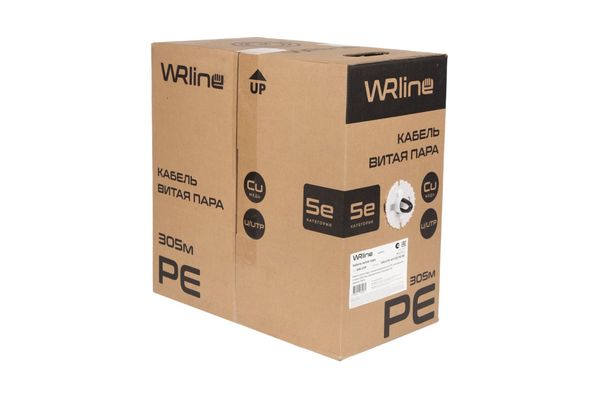 Кабель витая пара WRline WR-UTP-4P-C5E-PE-BK неэкранированный U/UTP ...
