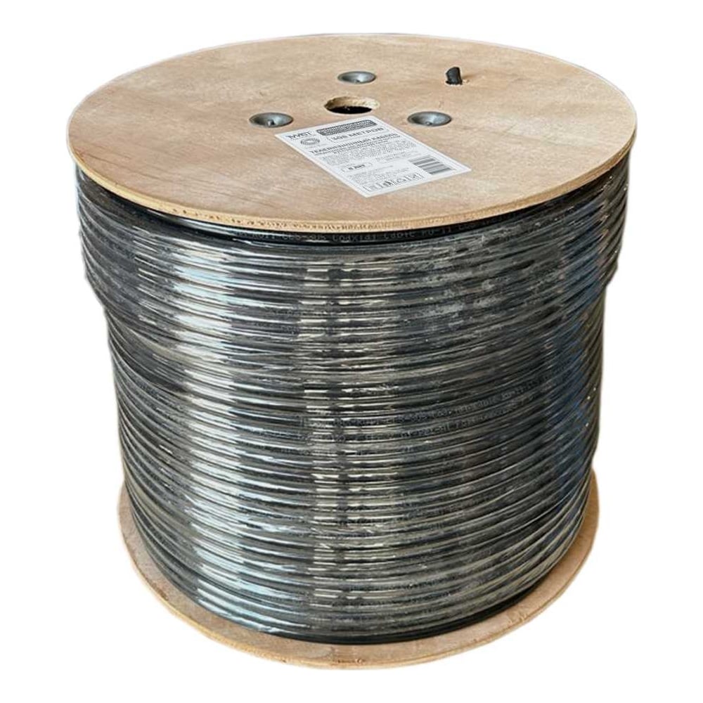 Коаксиальный кабель TWIST rg-11u, 75 ом (ccs, оплетка 96 нитей al) наружный, черный, 305м ...