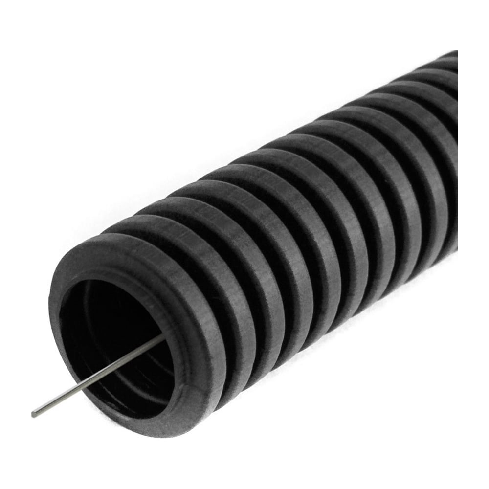 Гофрированная труба Промрукав ПВХ легкая 350 Н черная с зондом д16 50м ...