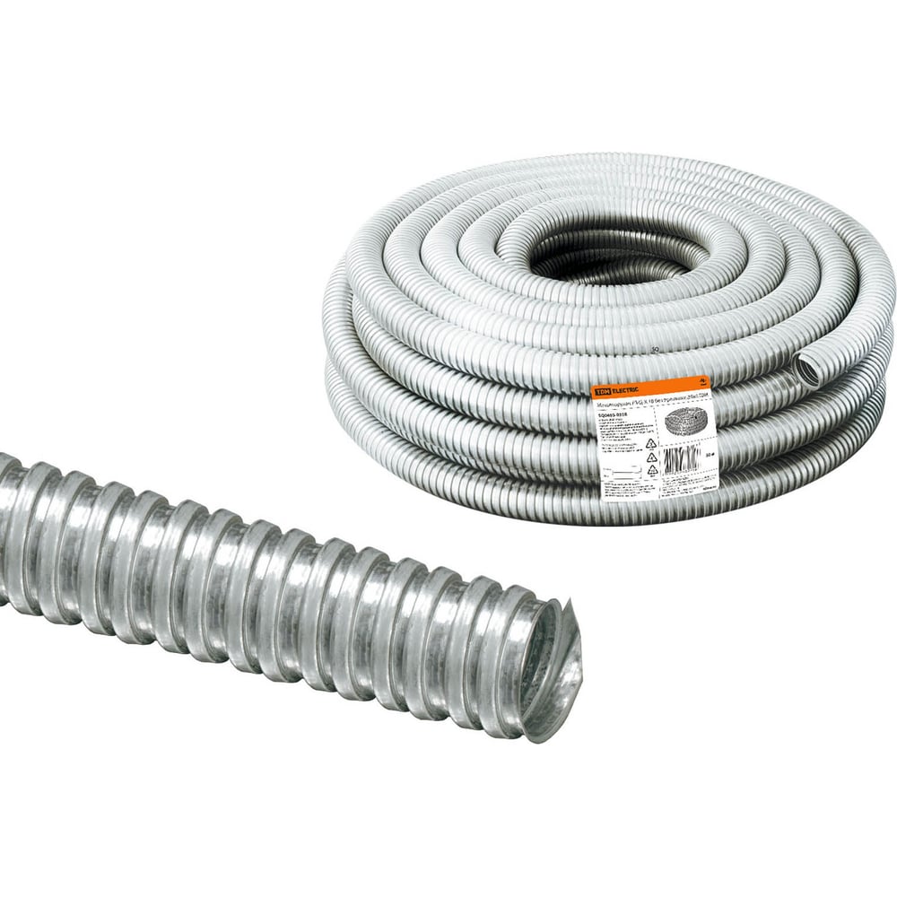 Металлорукав TDM РЗ-Ц-Х 18 без протяжки, 50м SQ0403-0318 - выгодная ...