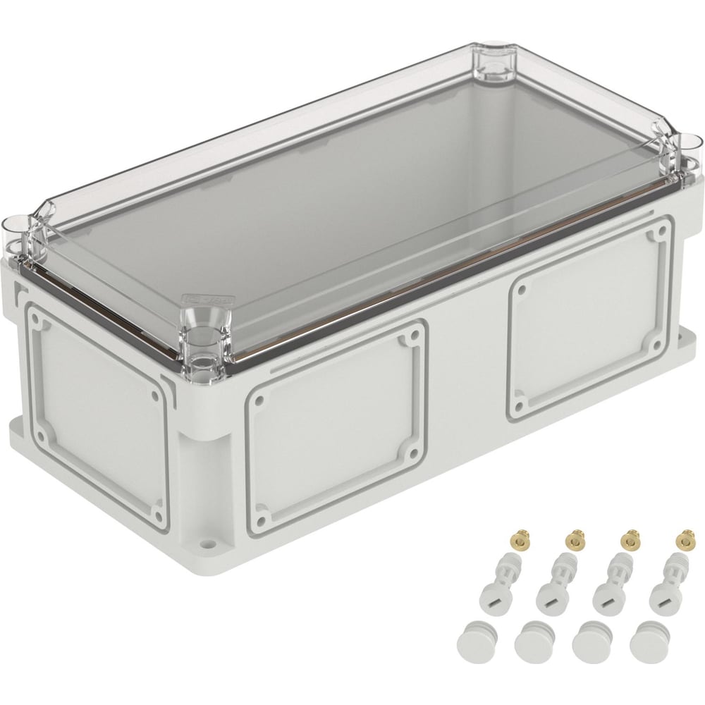 Корпус DKC RAM box без МП 400x200x160 мм, с фланцами, прозрачная крышка высотой 35 мм, IP66/IP67 ...