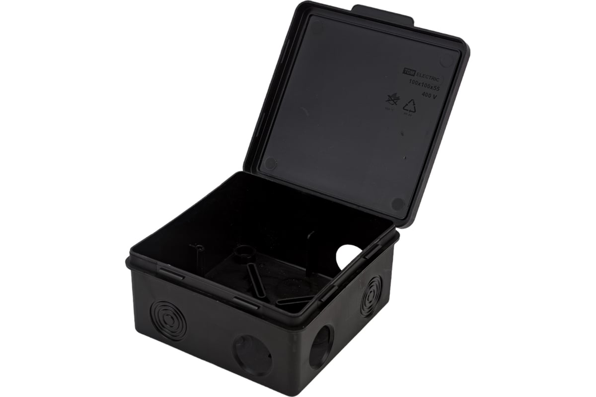 Распаячная коробка TDM ELECTRIC ОП 100х100х55мм, крышка, IP54, 8вх ...