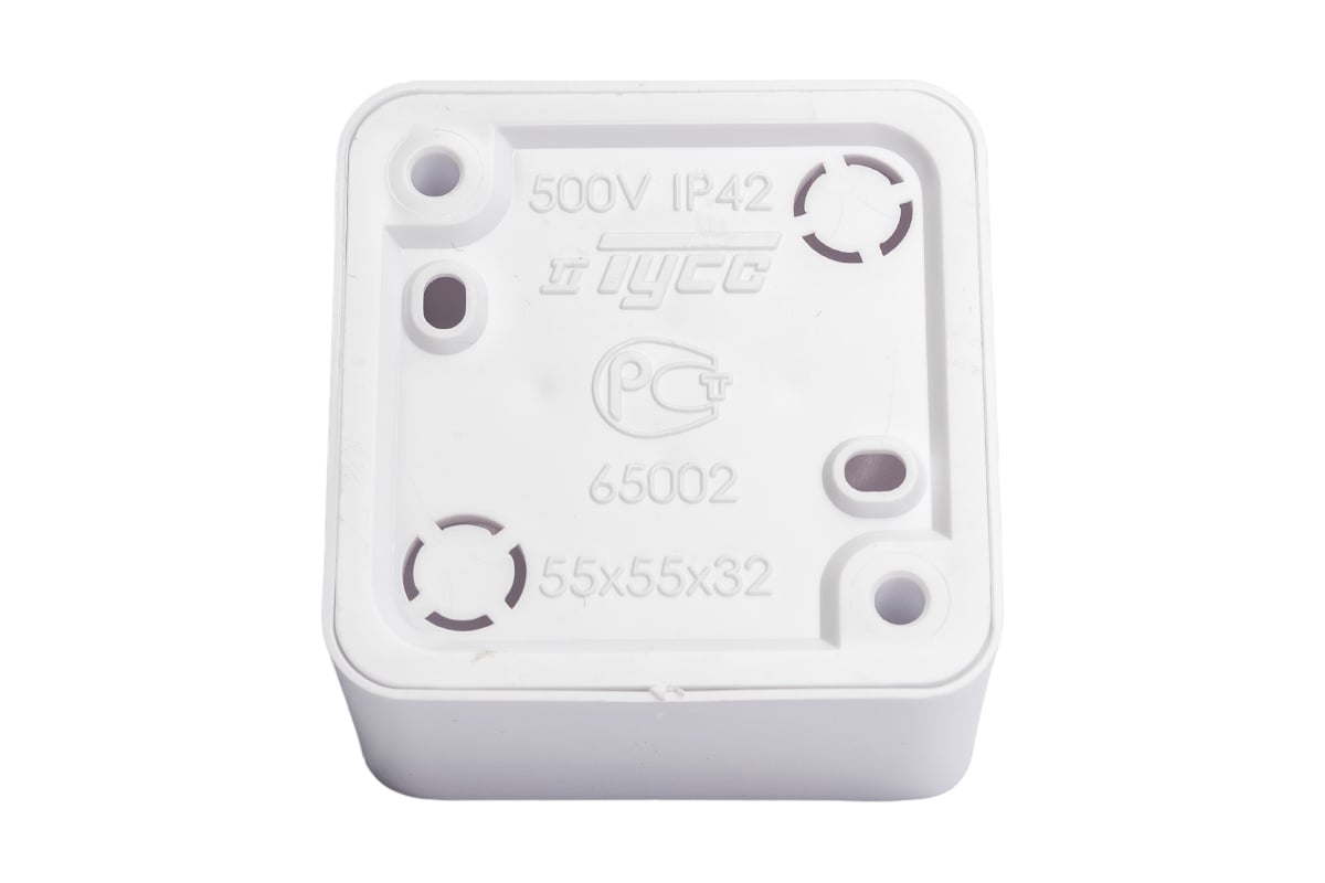 Распределительная коробка Рувинил ОП 55х55х32мм IP40 белый 65002 ...