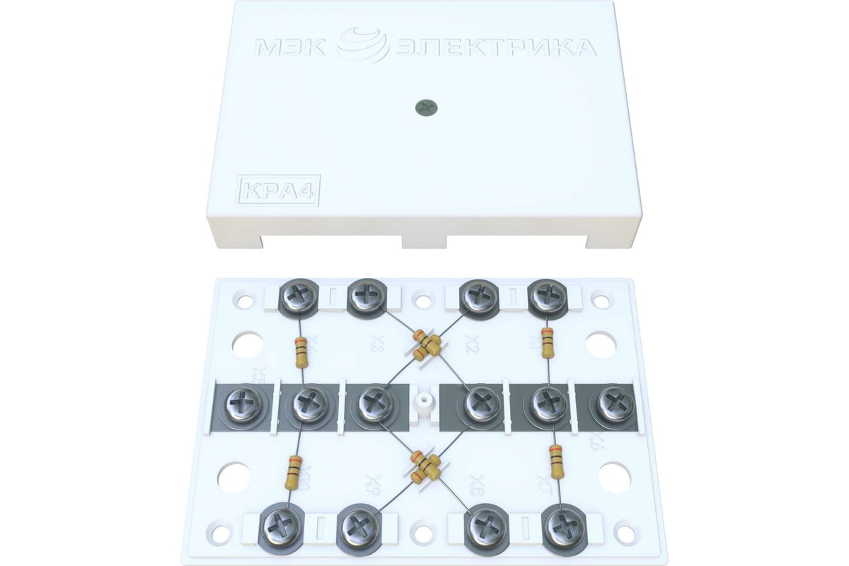 Распределительная коробка МЭК ЭЛЕКТРИКА КРА-4 300Ом белая MEC42103 ...