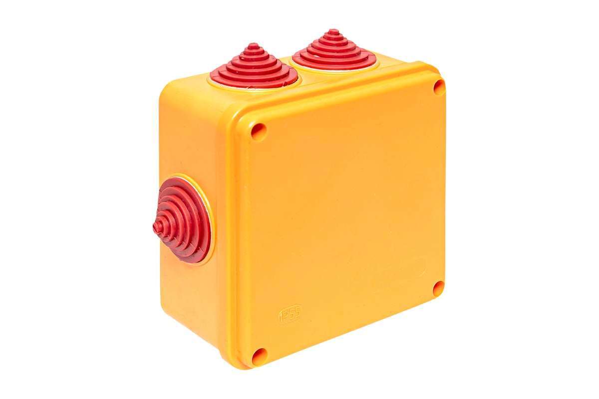 Огнестойкая коробка EKF 100x100x50мм IP55, 3 двойных клеммника 1,5-6 ...