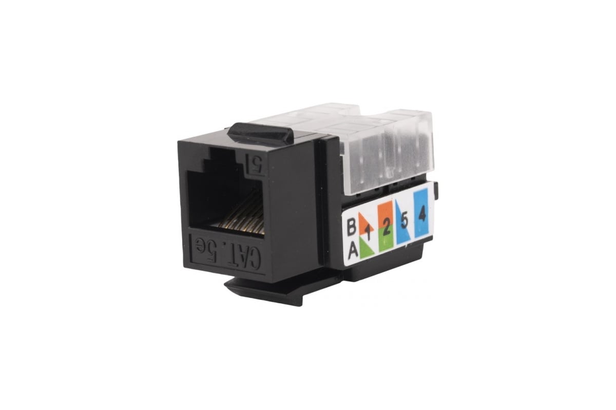 Вставка Keystone Jack RJ-45 WRline WR-KJ-RJ45-C5E-90-SW-BK 90 градусов ...