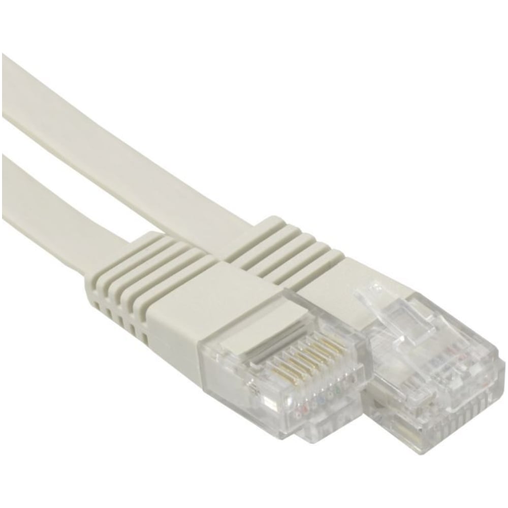 Плоский патч-корд Ripo utp4 cat 6, rj45-rj45, 5,0 m, pvc (белый) 003 ...