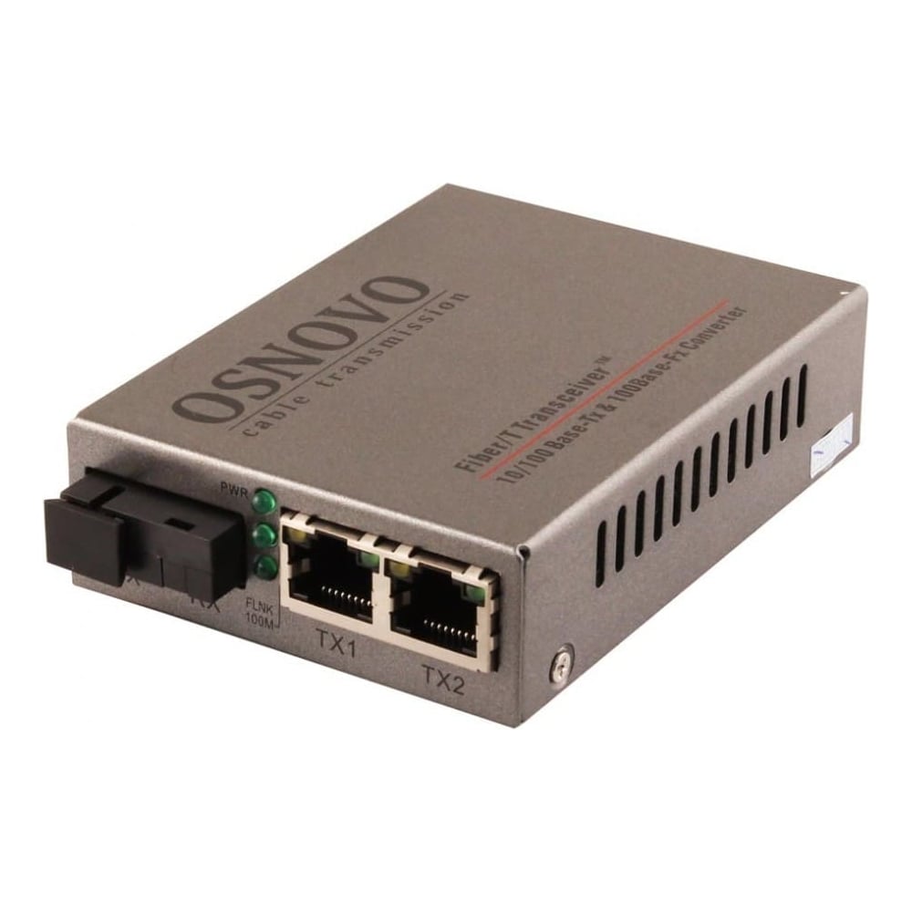 Оптический медиаконвертер OSNOVO OMC-100-21S5a Fast Ethernet. sct1075 - выгодная цена, отзывы ...