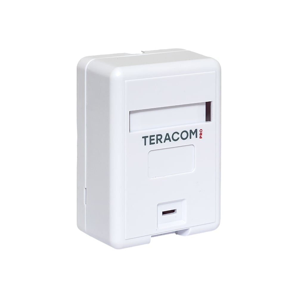 Корпус настенной розетки EKF TERACOM PRO на 1 модуль Keystone со шторкой и маркером, белый TRP ...