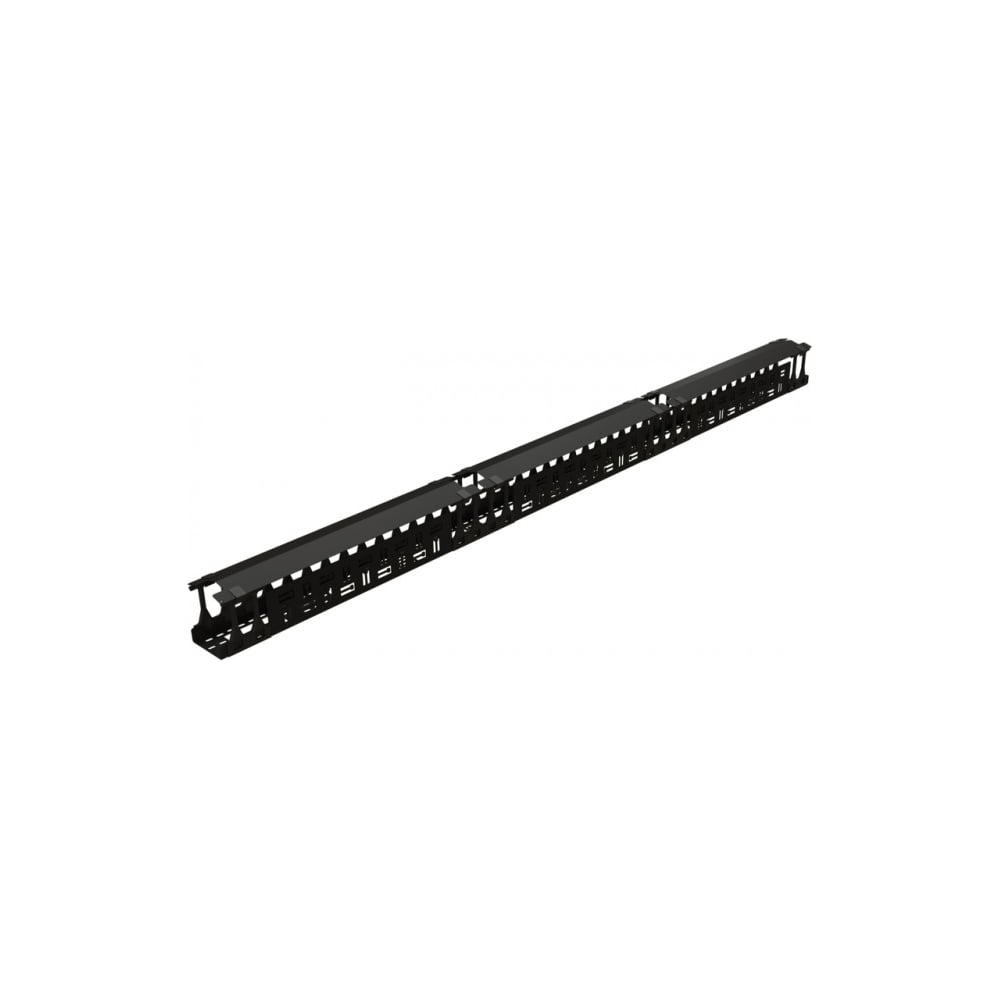 Вертикальный кабельный организатор для шкафов Hyperline TSR CMF-R47U-F106-СS-RAL9005 с крышкой ...